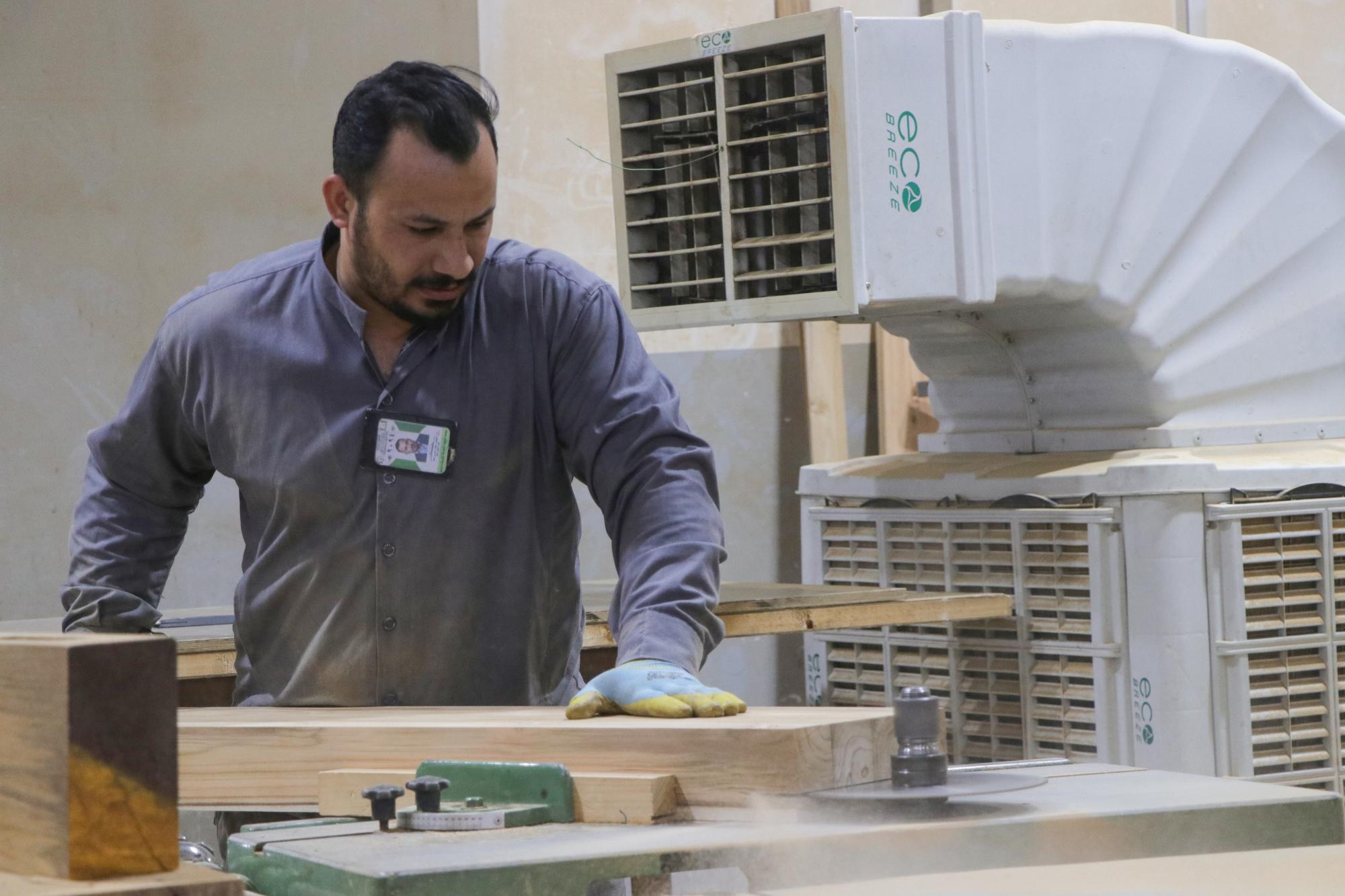 The Grid Manufacturing Department begins the work of producing a door ...